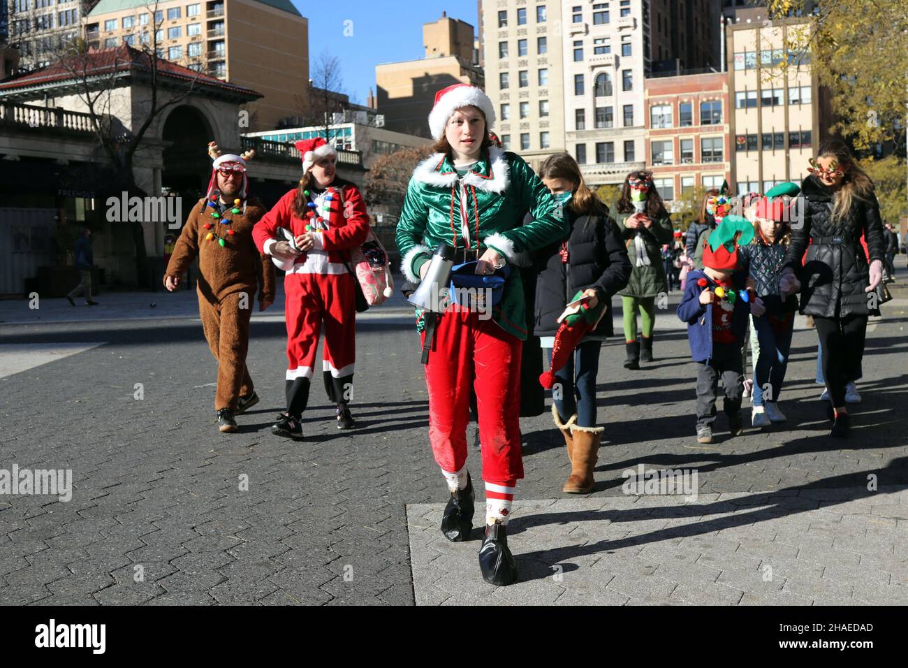 December 12, 2021, New York City, New York, US: The first-ever ElfCon ...