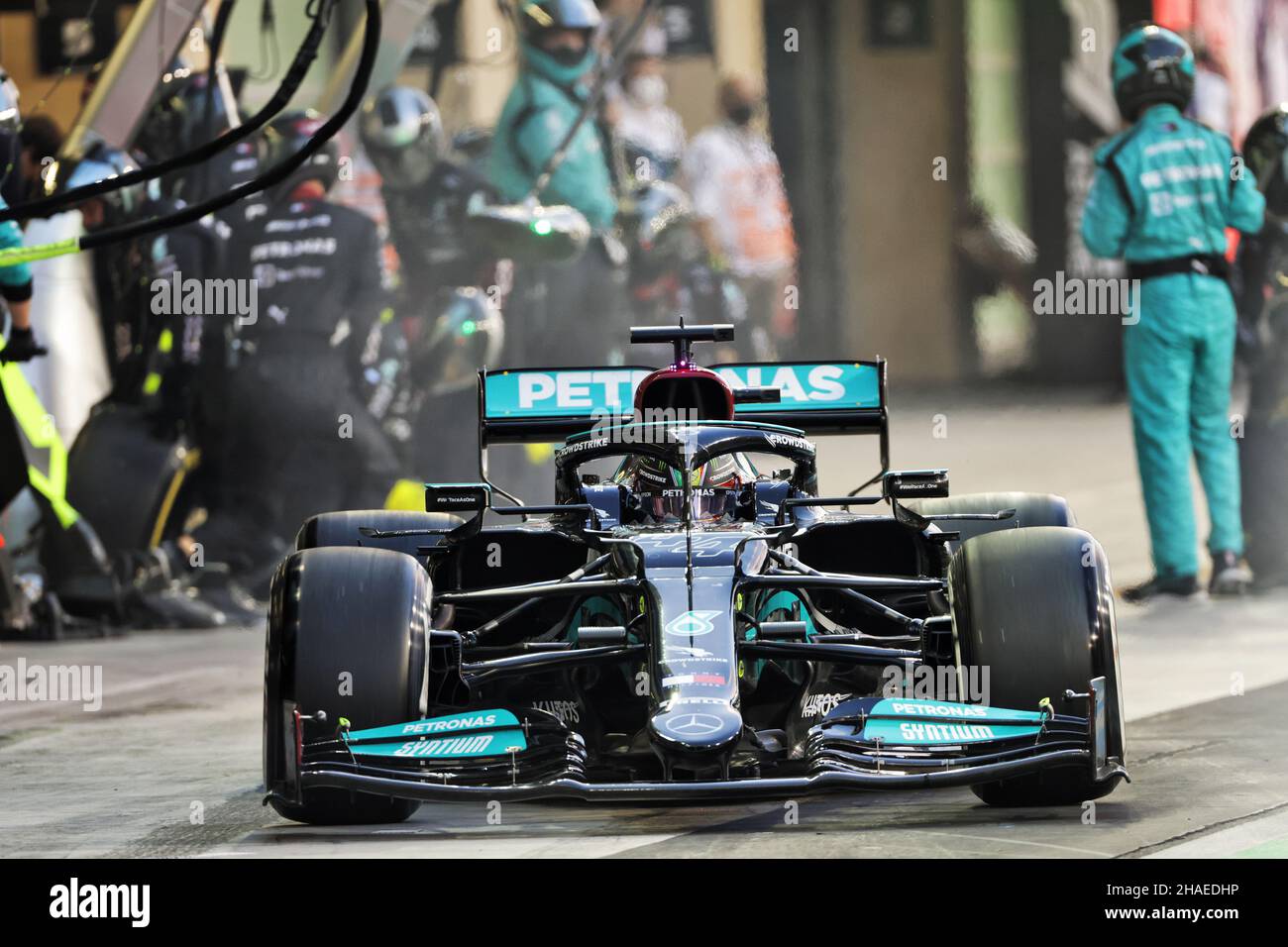 Mercedes amg f1 w12 makes a pit stop hi-res stock photography and ...