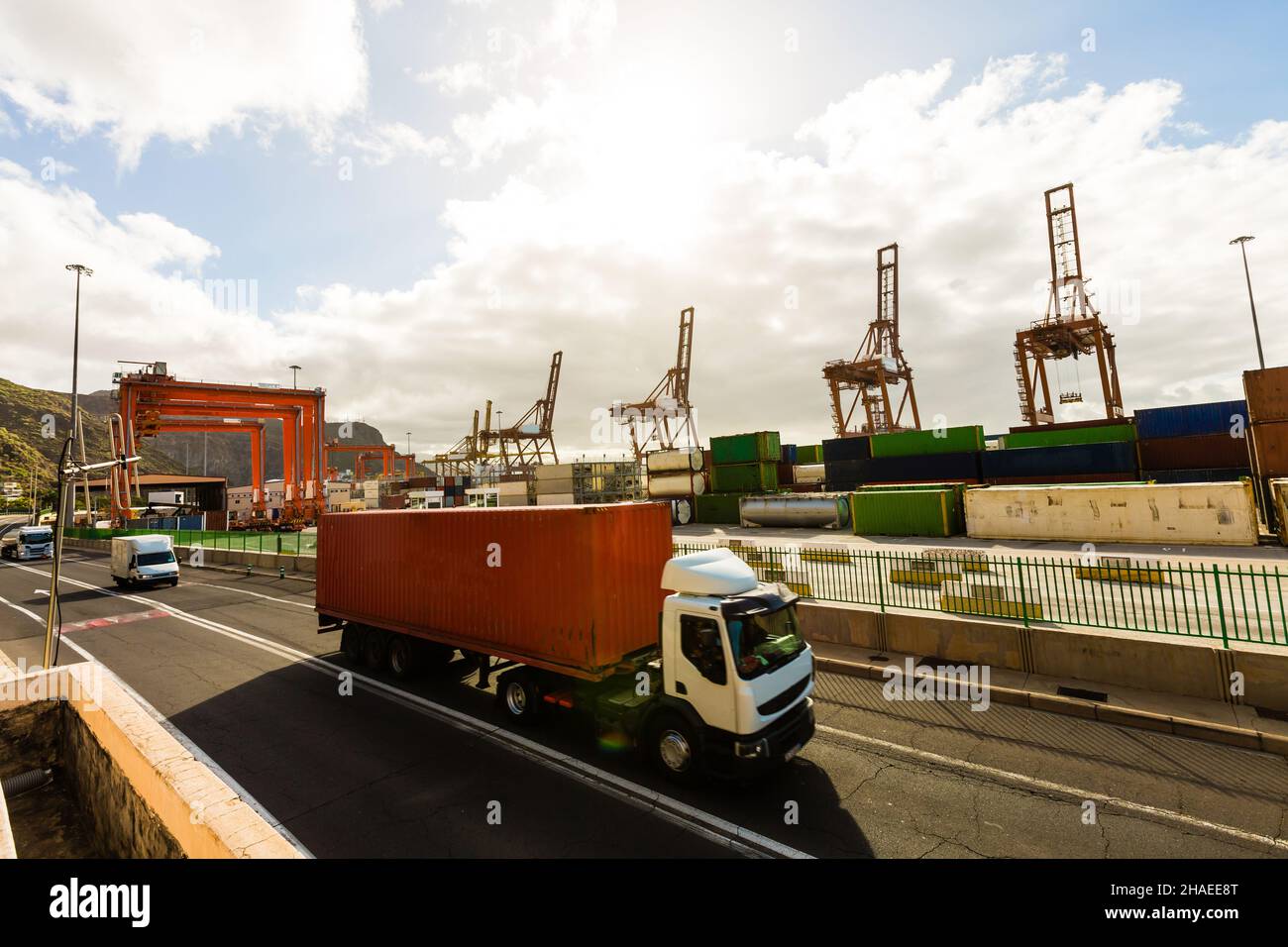 Container Terminal, cargo at the port Stock Photo - Alamy