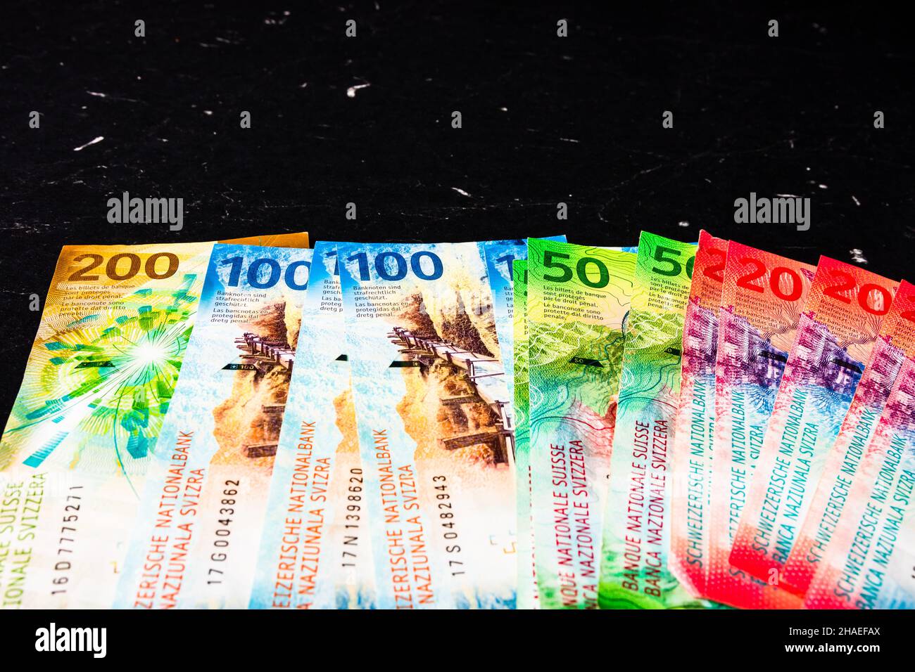 Swiss franc banknote. CHF currency, world money concept Stock Photo - Alamy