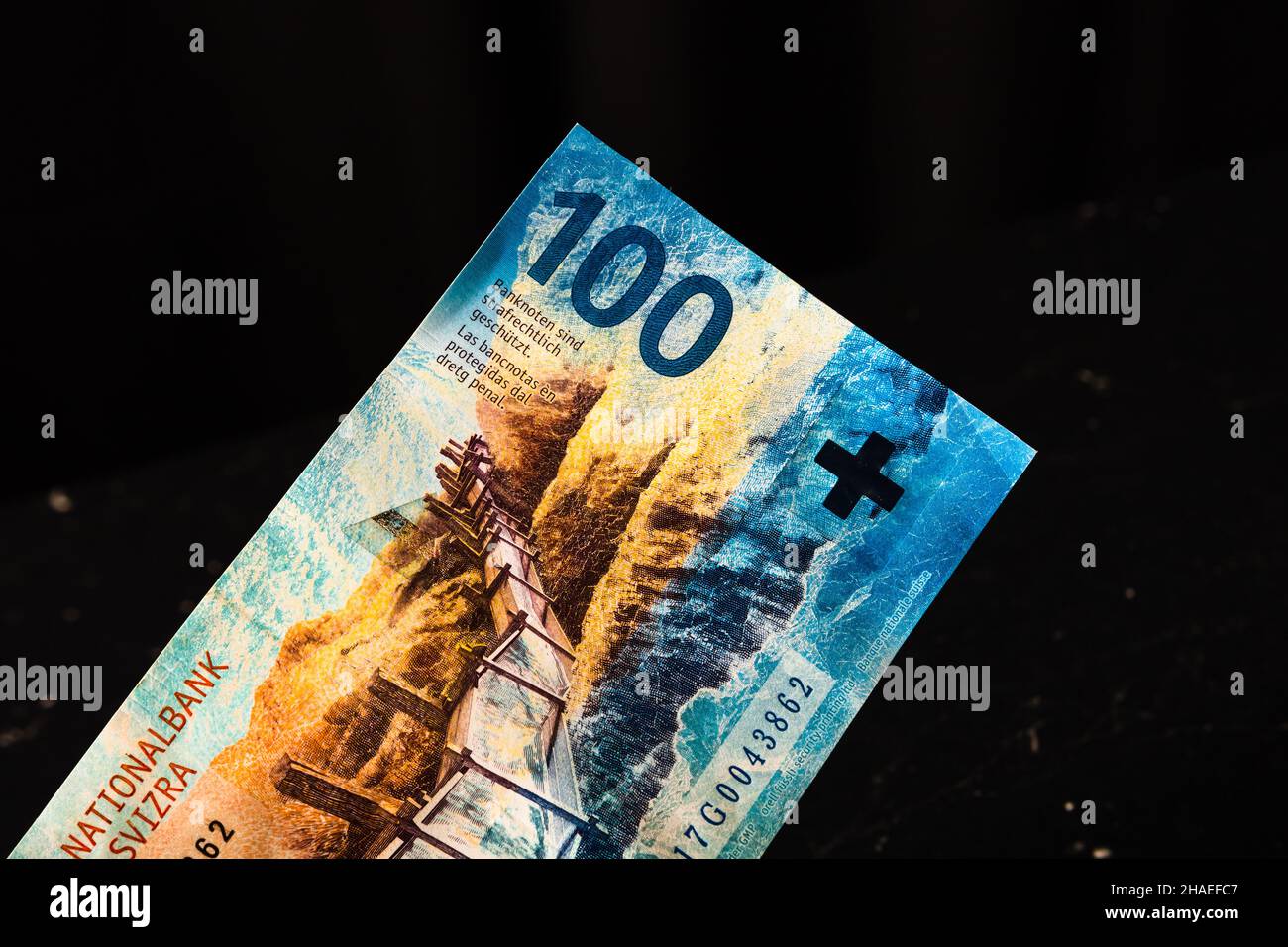 Swiss franc banknote. CHF currency, world money concept Stock Photo - Alamy