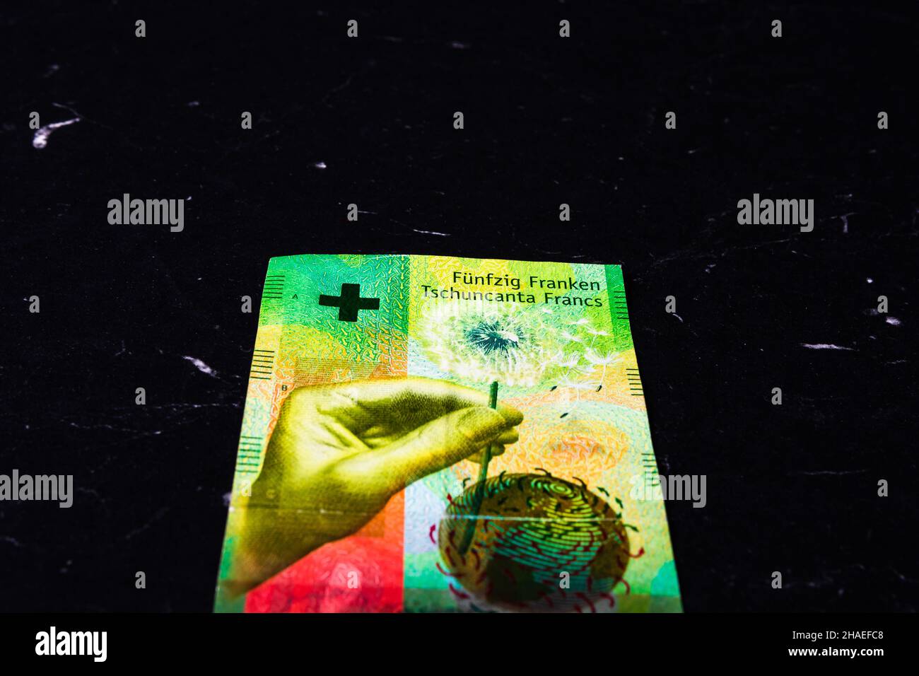 Swiss franc banknote. CHF currency, world money concept Stock Photo - Alamy