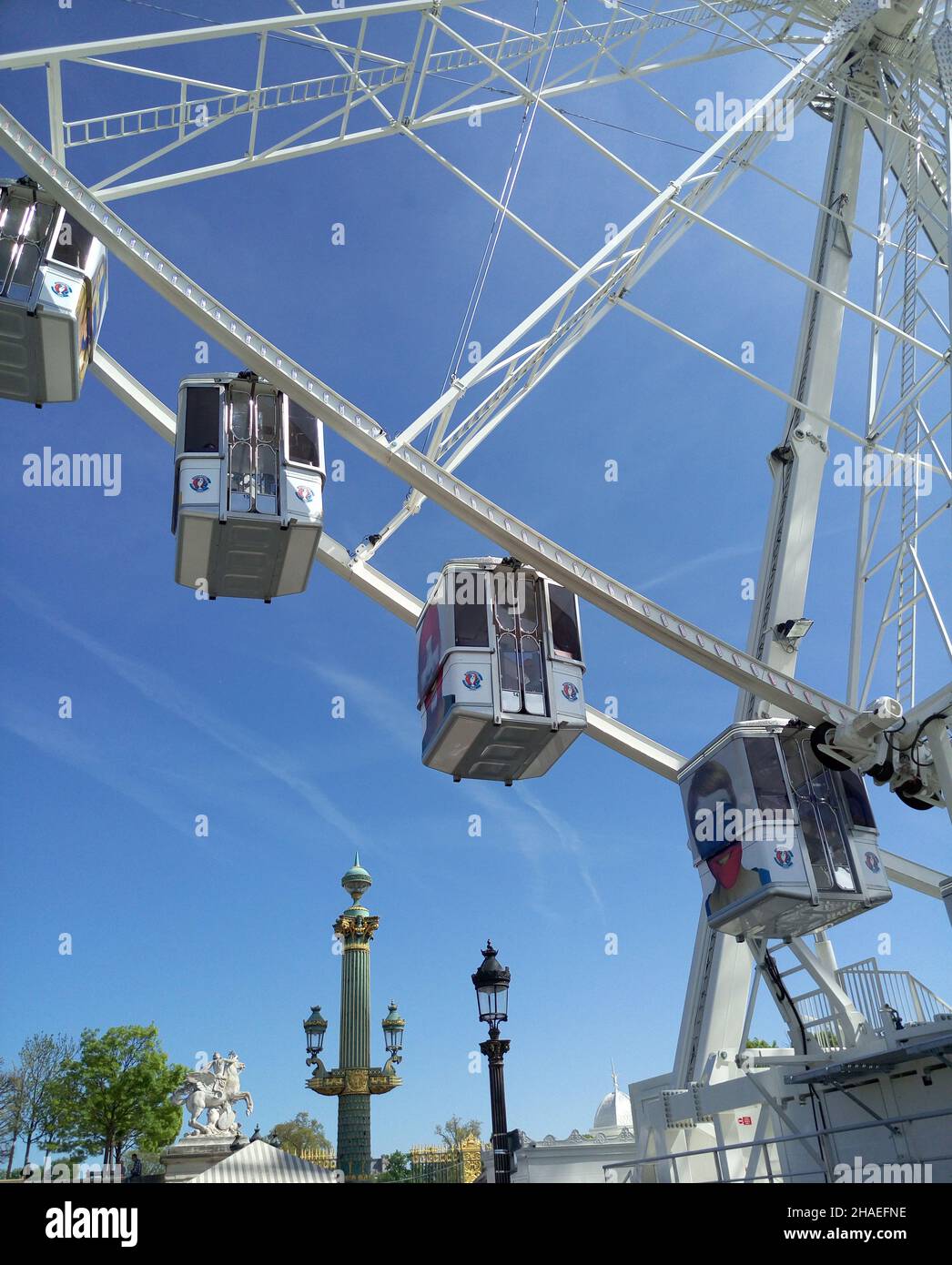 Cabins of La Grande Roue, Ferris wheel in Paris, France. Big ...