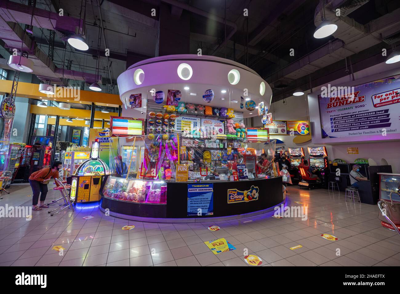 MAKATI CITY, PHILIPPINES - Oct 31, 2021: A shot of the timezone Arcade ...