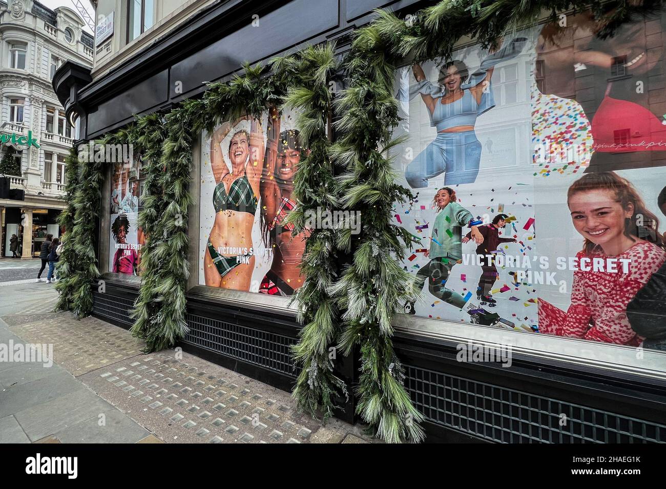 The windows at Victoria's Secret store on New Bond Street in London are ...