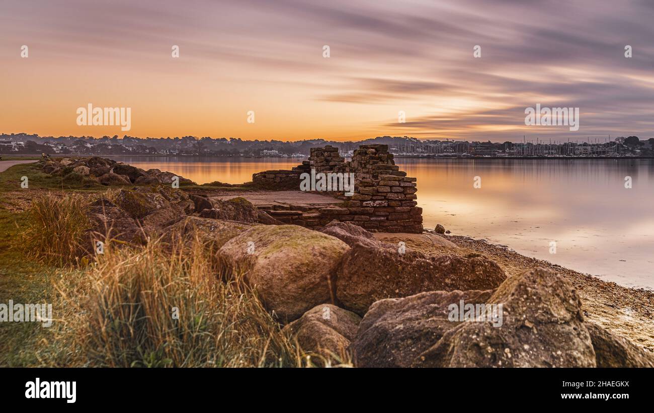 The old Powder house in Poole harbour, UK Stock Photo - Alamy