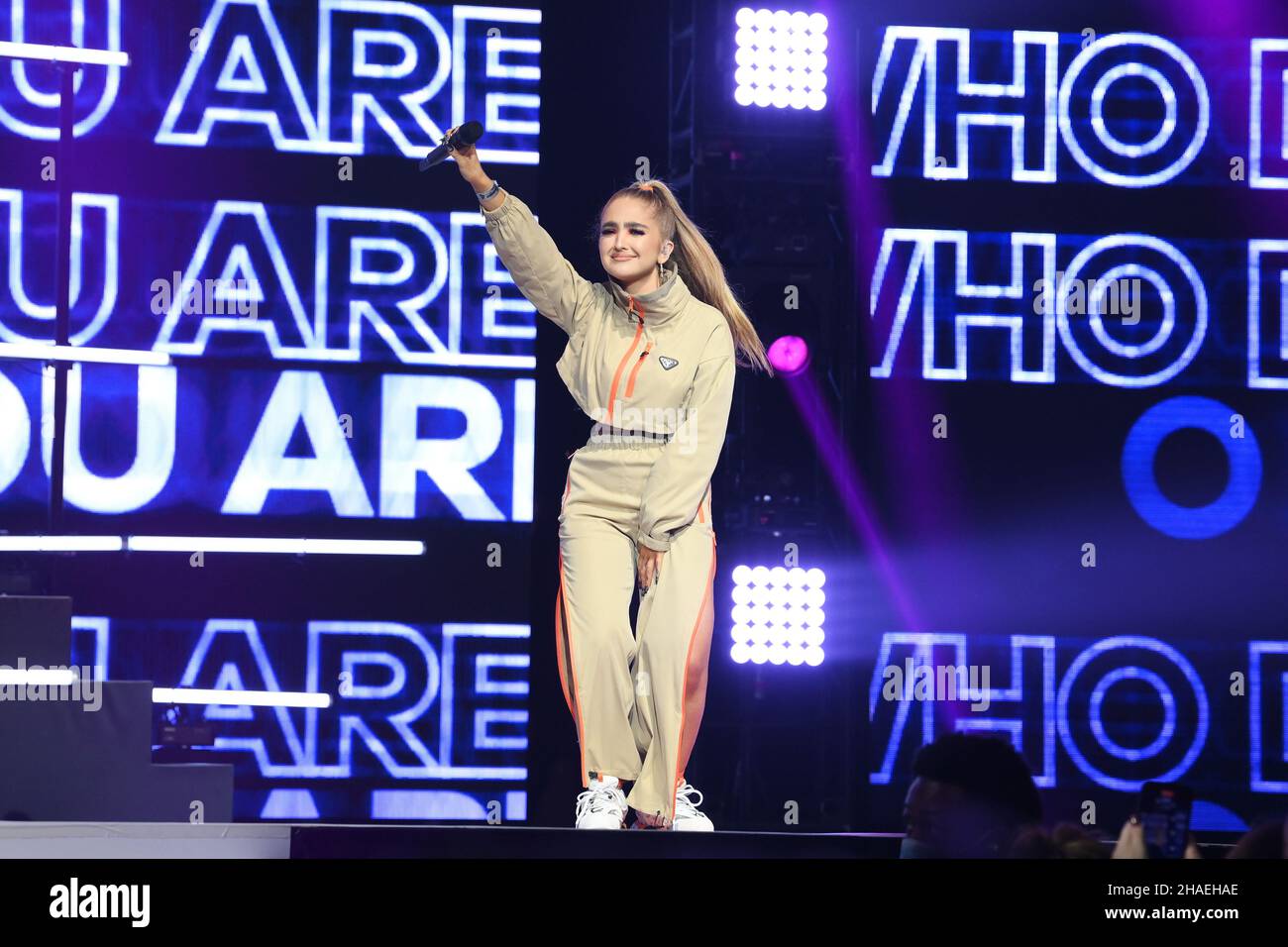 NO ARCHIVE NO SALES EDITORIAL USE ONLY Harlee on stage as Joel Corry ...