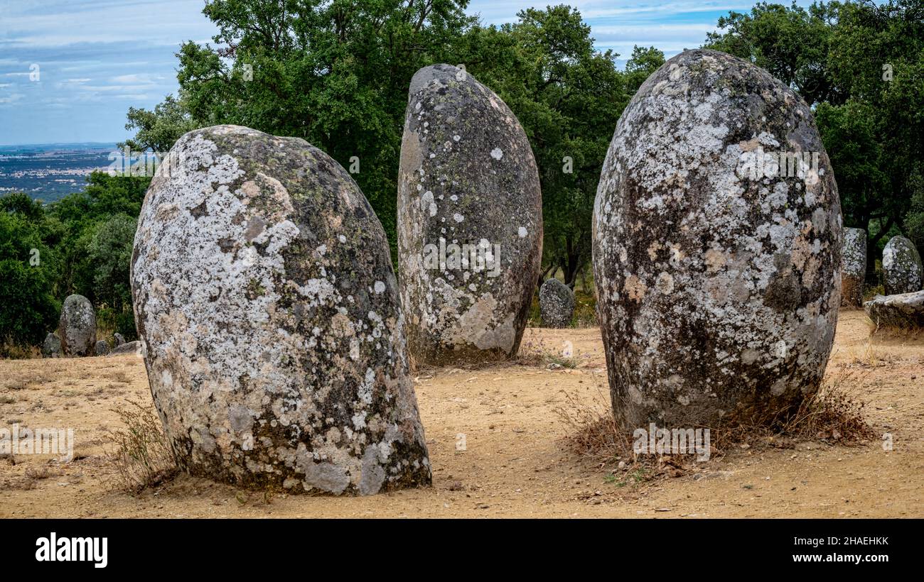 The cromlech of the almendres hi-res stock photography and images - Alamy