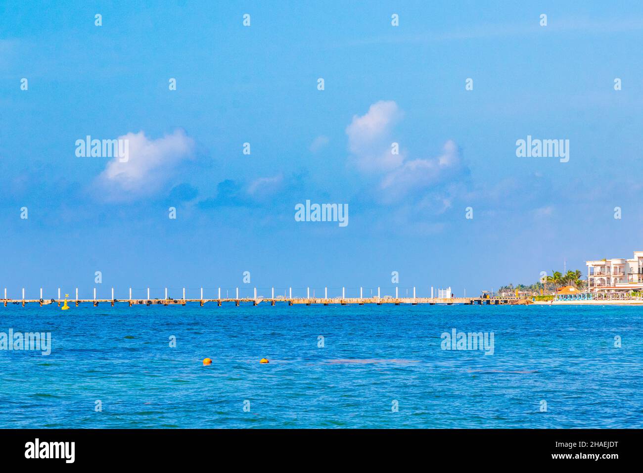 Muelle Constituyente jetty pier boats ferry and yachts at tropical ...