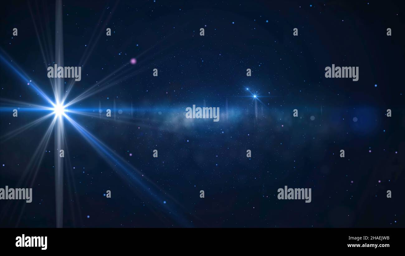 Star Field - animated motion background of star field and lens flares ...