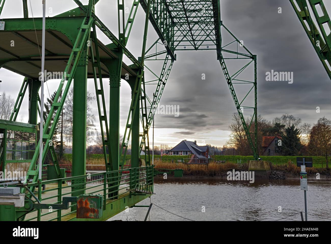 scenic view of a ferry bridge Stock Photo - Alamy