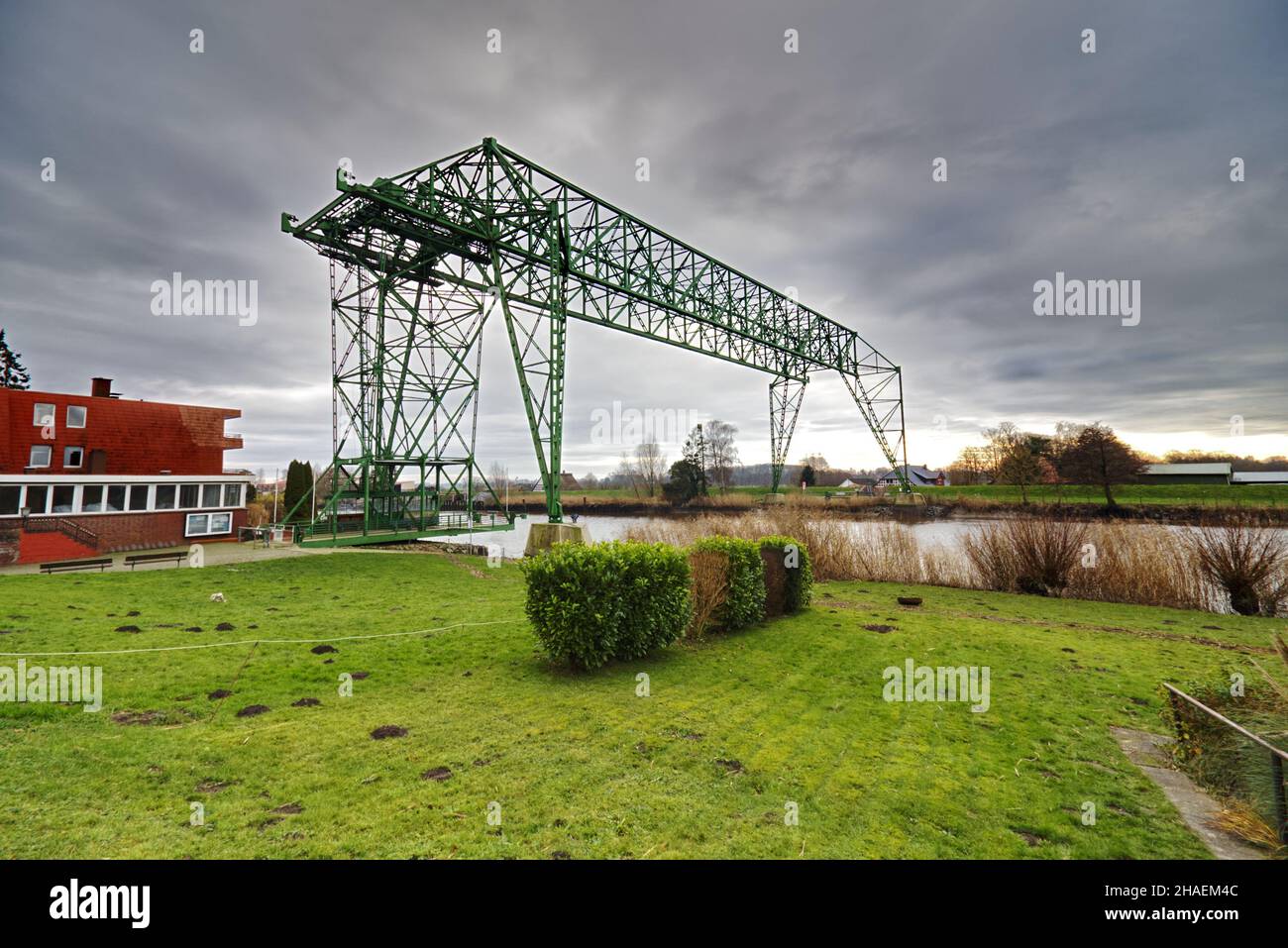 scenic view of a ferry bridge Stock Photo - Alamy