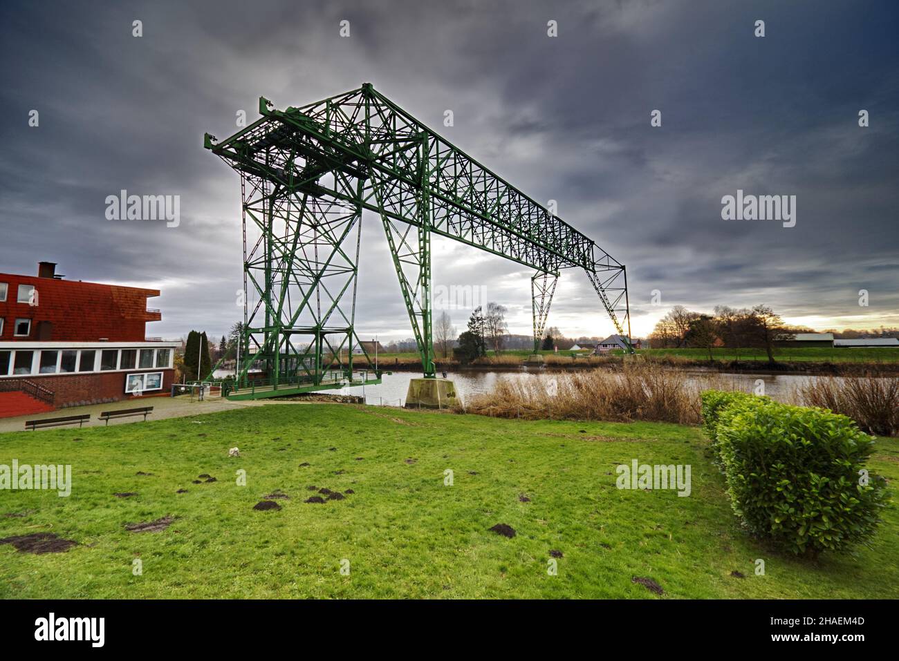 scenic view of a ferry bridge Stock Photo - Alamy