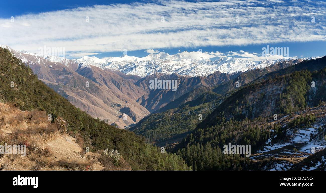 Lower Dolpo - landscape scenery around Dunai, Juphal villages and ...
