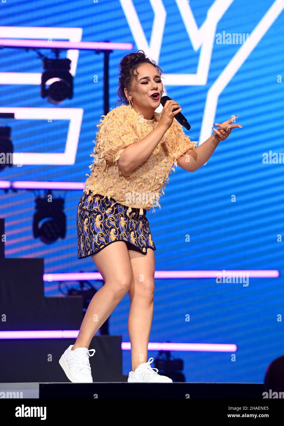 NO ARCHIVE NO SALES EDITORIAL USE ONLY Hayley May performs on stage ...