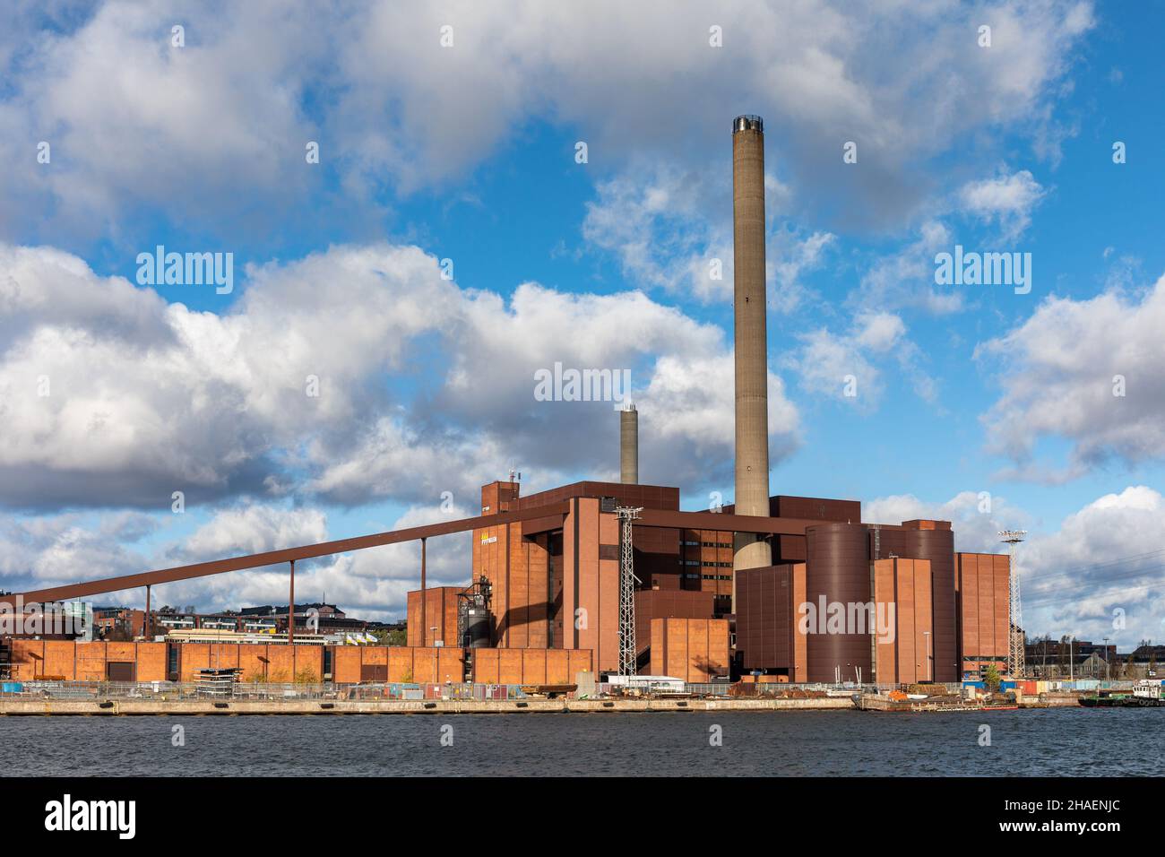 Helen coal-fired power plant in Hanasaari, Helsinki, Finland Stock ...