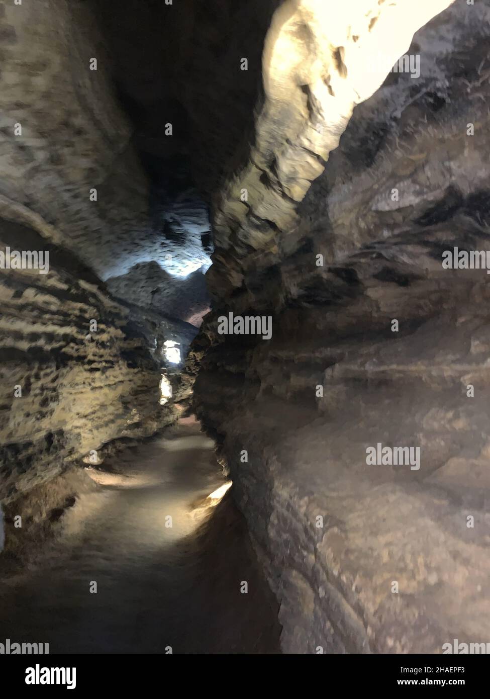 A top view of deep rocky Mark Twain Caves, USA Stock Photo - Alamy