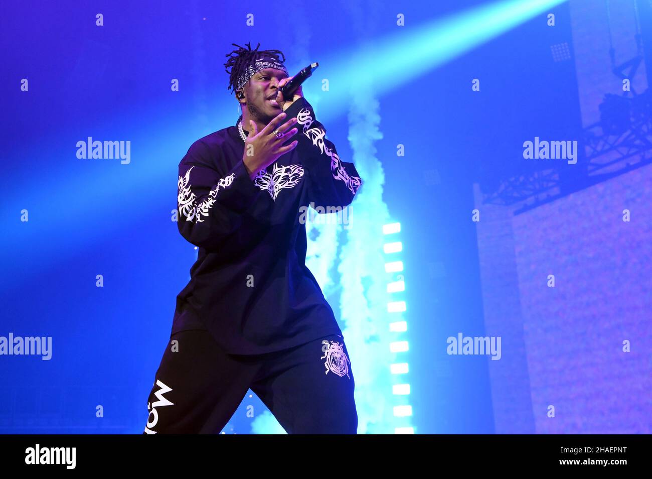 NO ARCHIVE NO SALES EDITORIAL USE ONLY KSI performs on stage during day ...