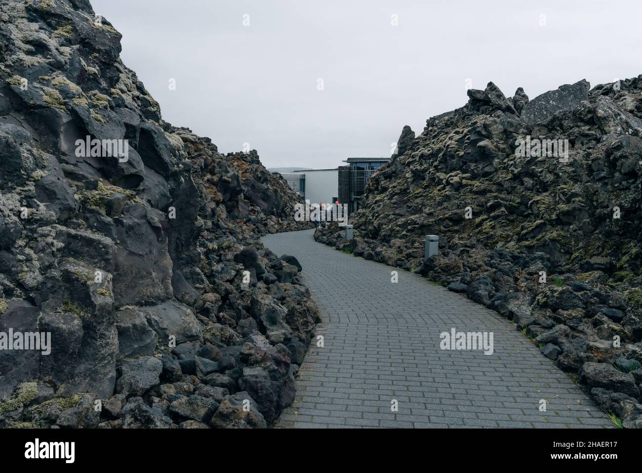 Reykjavik, Iceland - dec, 2021 Beautiful geothermal spa pool in Blue ...