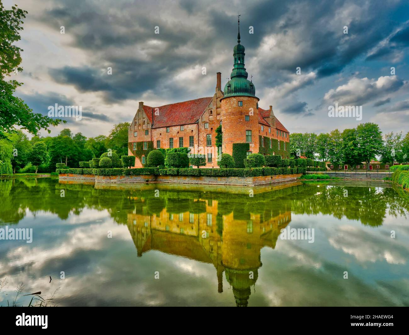 Vittskovle Castle in southern Sweden. It is one of the best preserved ...