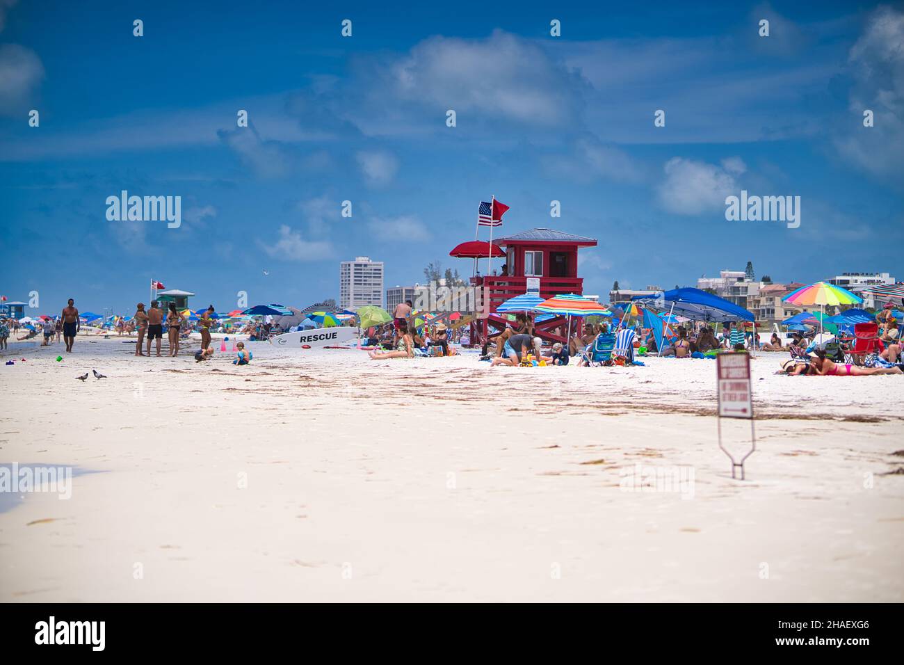 SARASOTA, UNITED STATES - May 06, 2021: The Lifeguard Station at the ...