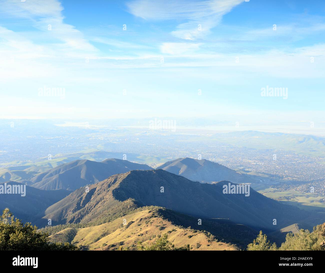 Eagle Peak and Bald Ridge Mt Diablo Summit. Mount Diablo State Park ...