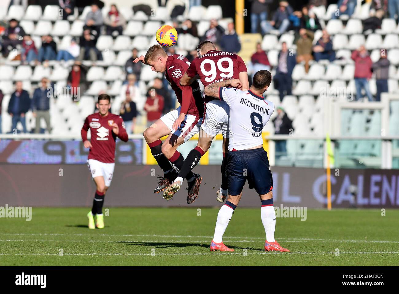 David Zima, Alessandro Buongiorno of Torino FC and Marko Arnautovic ...