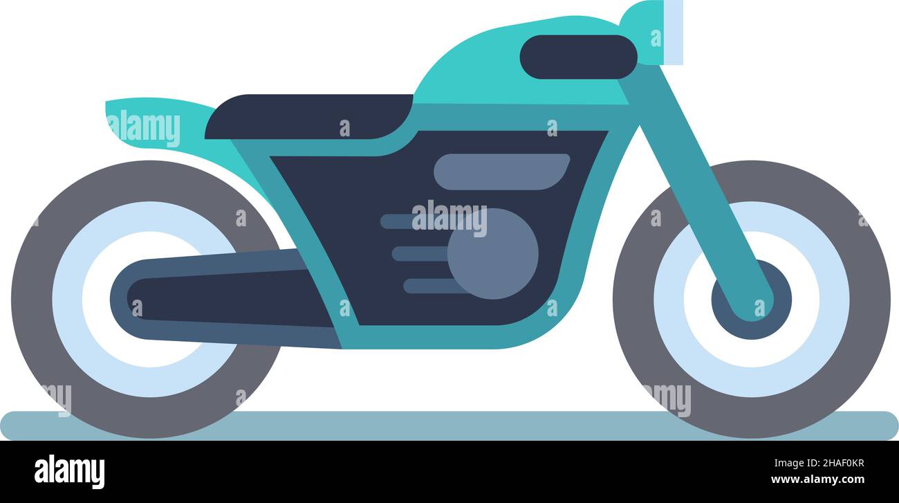 Motorbike icon. Side view motorcycle. Cartoon bike Stock Vector Image ...