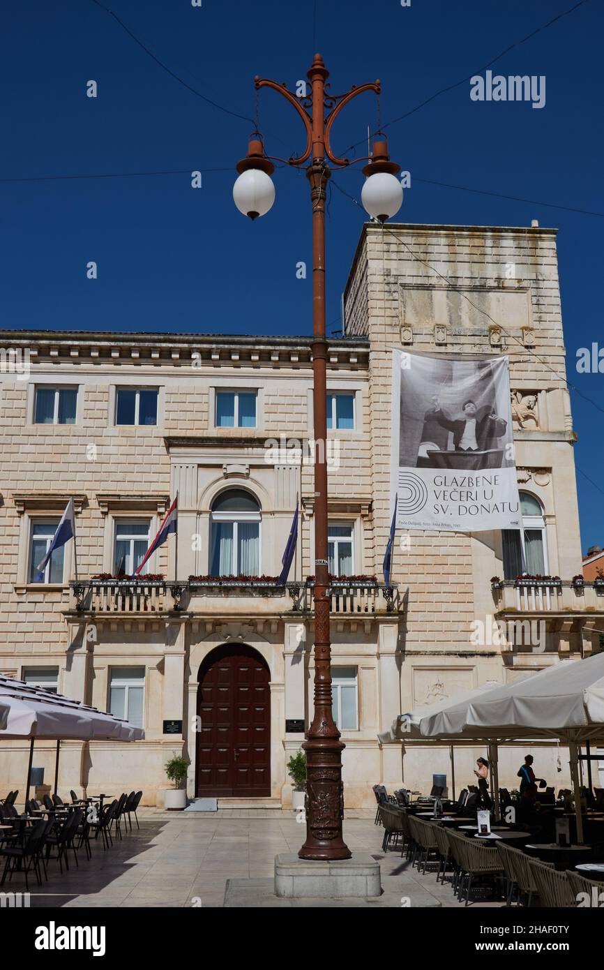 Zadar, Croatia - August 7, 2021 - the People's Square is the centre of ...