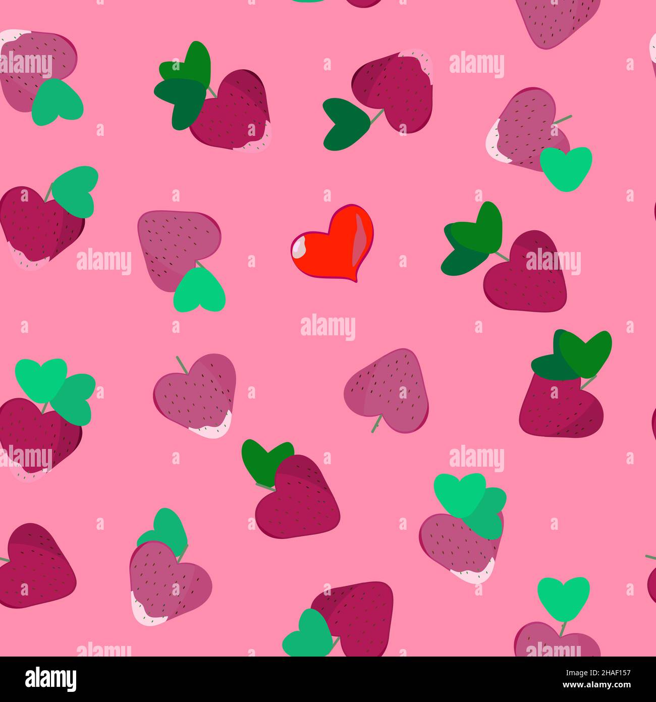 Red strawberry pattern Stock Vector Images - Alamy