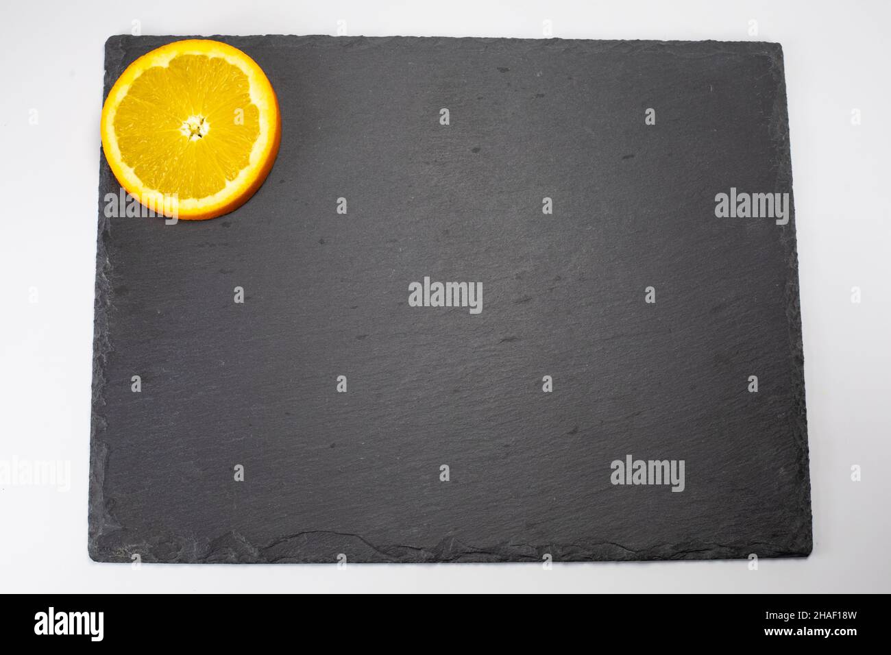 Oranges: orange slice, half cut orange and front view of cut ripe ...