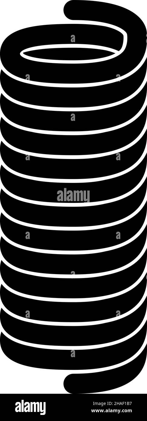 Metal spiral coil spring. Black line icon Stock Vector Image & Art - Alamy