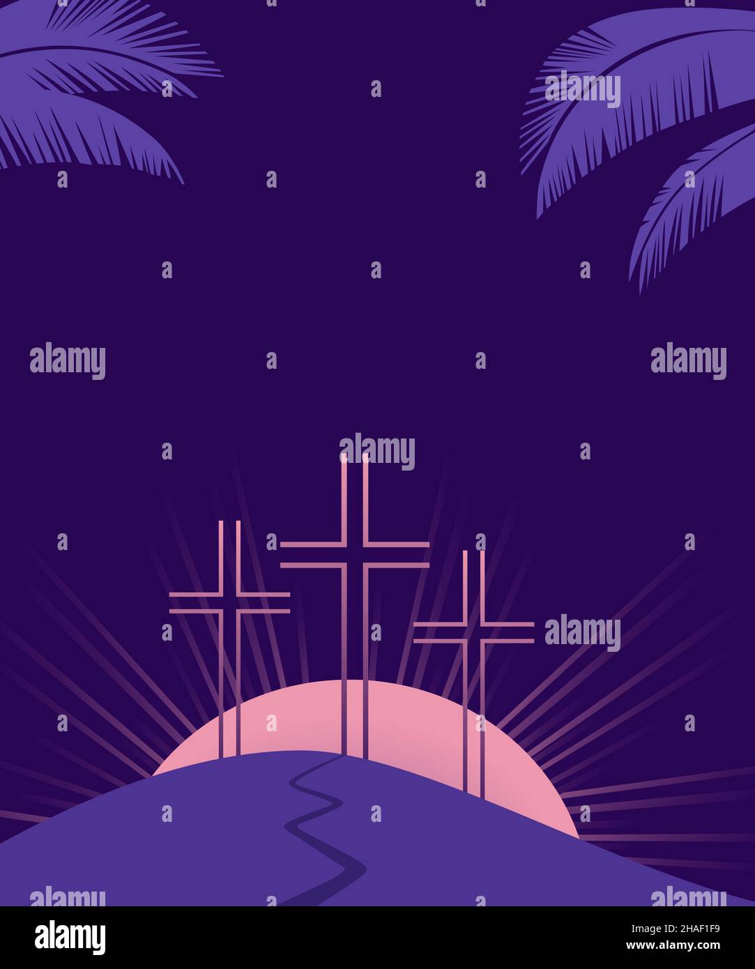 Religious Lenten season flat vector background Stock Vector Image & Art ...