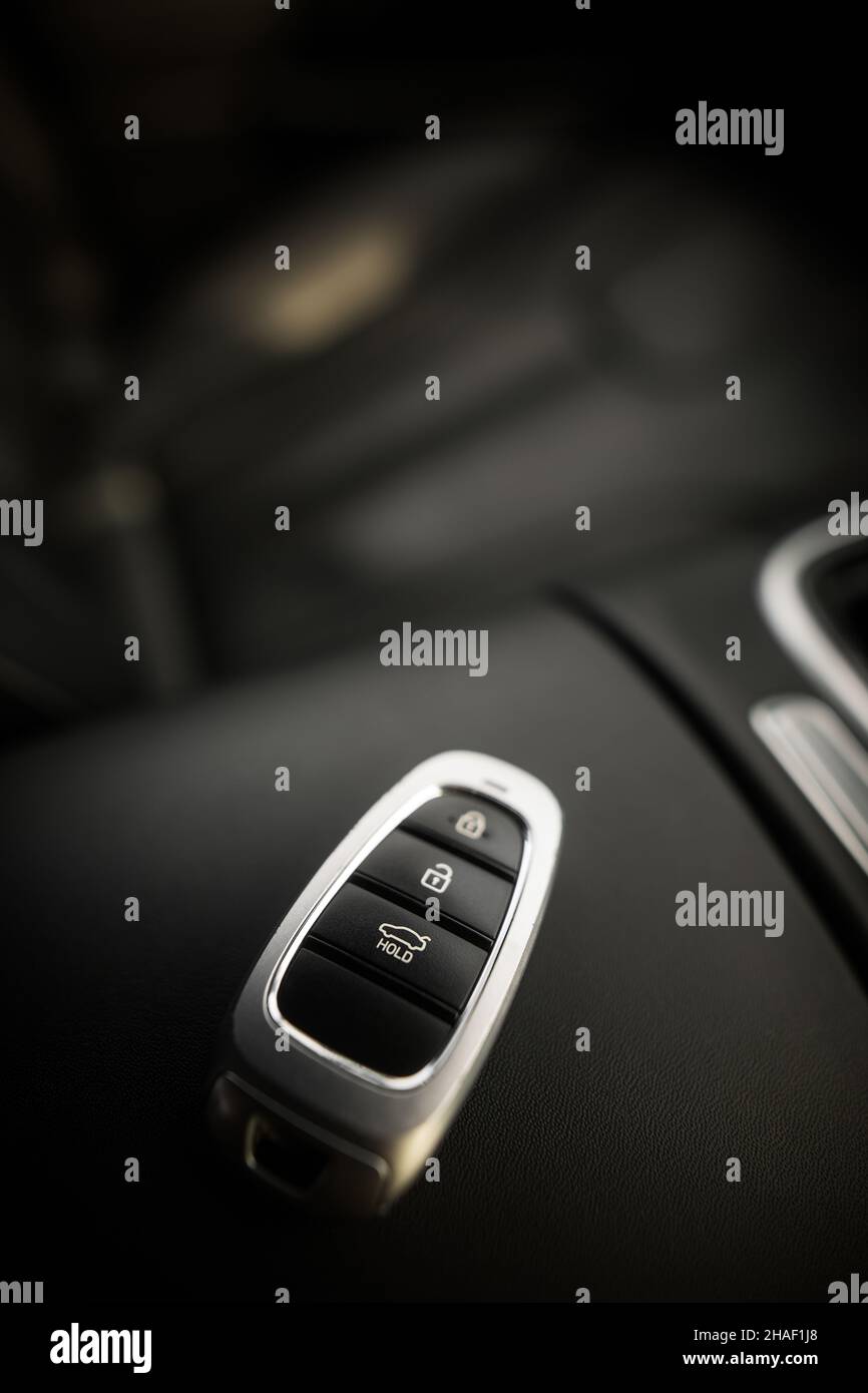 Close up shot of a modern car wireless key Stock Photo - Alamy