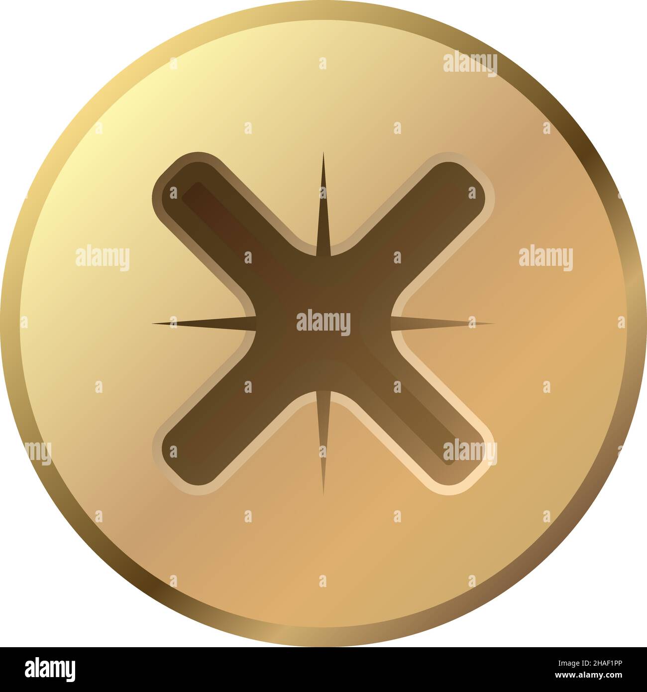 Round bolt with cross socket top. Pozidriv screw head Stock Vector ...