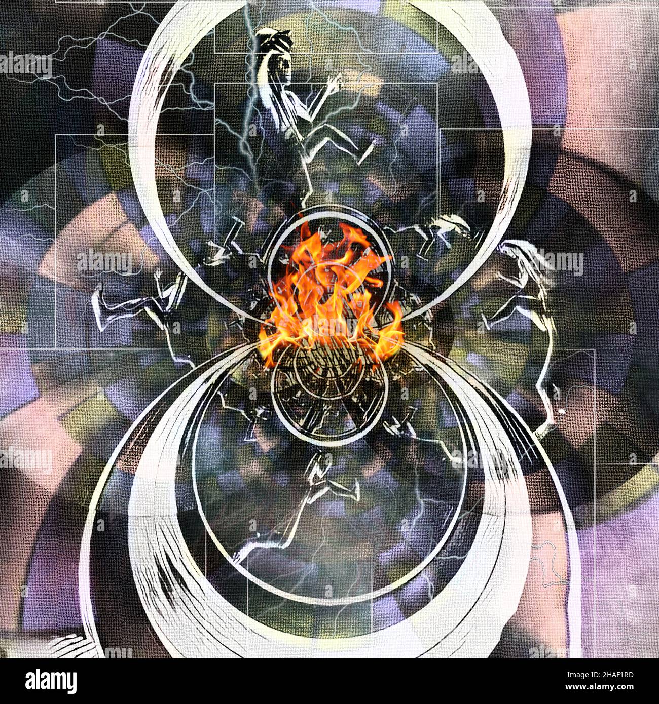 Abstract running man painting hi-res stock photography and images - Alamy