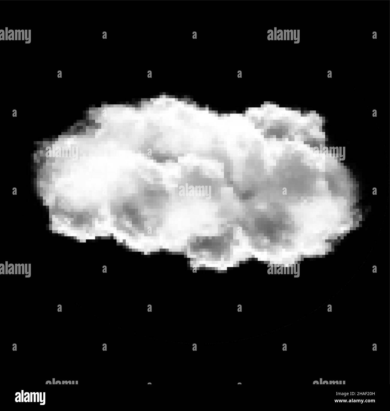 Cloud vector shape with a reflection illustration, realistic white ...