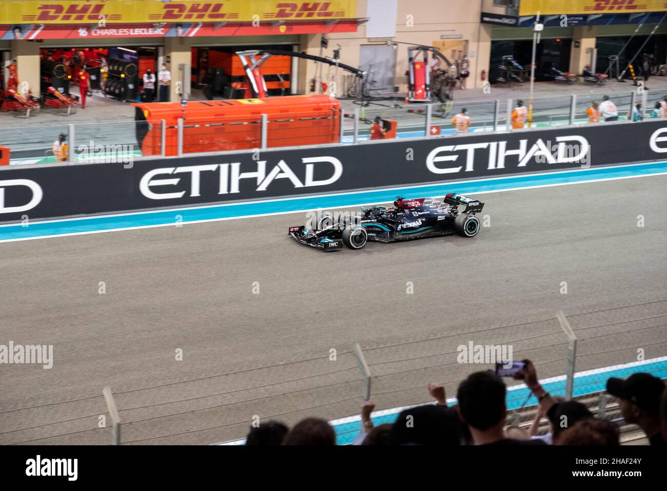 ABU DHABI, UNITED ARAB EMIRATES - DECEMBER 12: Lewis Hamilton, Mercedes ...