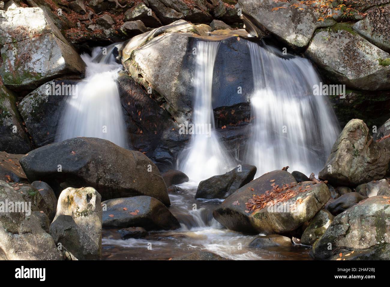 autumn at trap falls in willard brook state forest in ashby ...