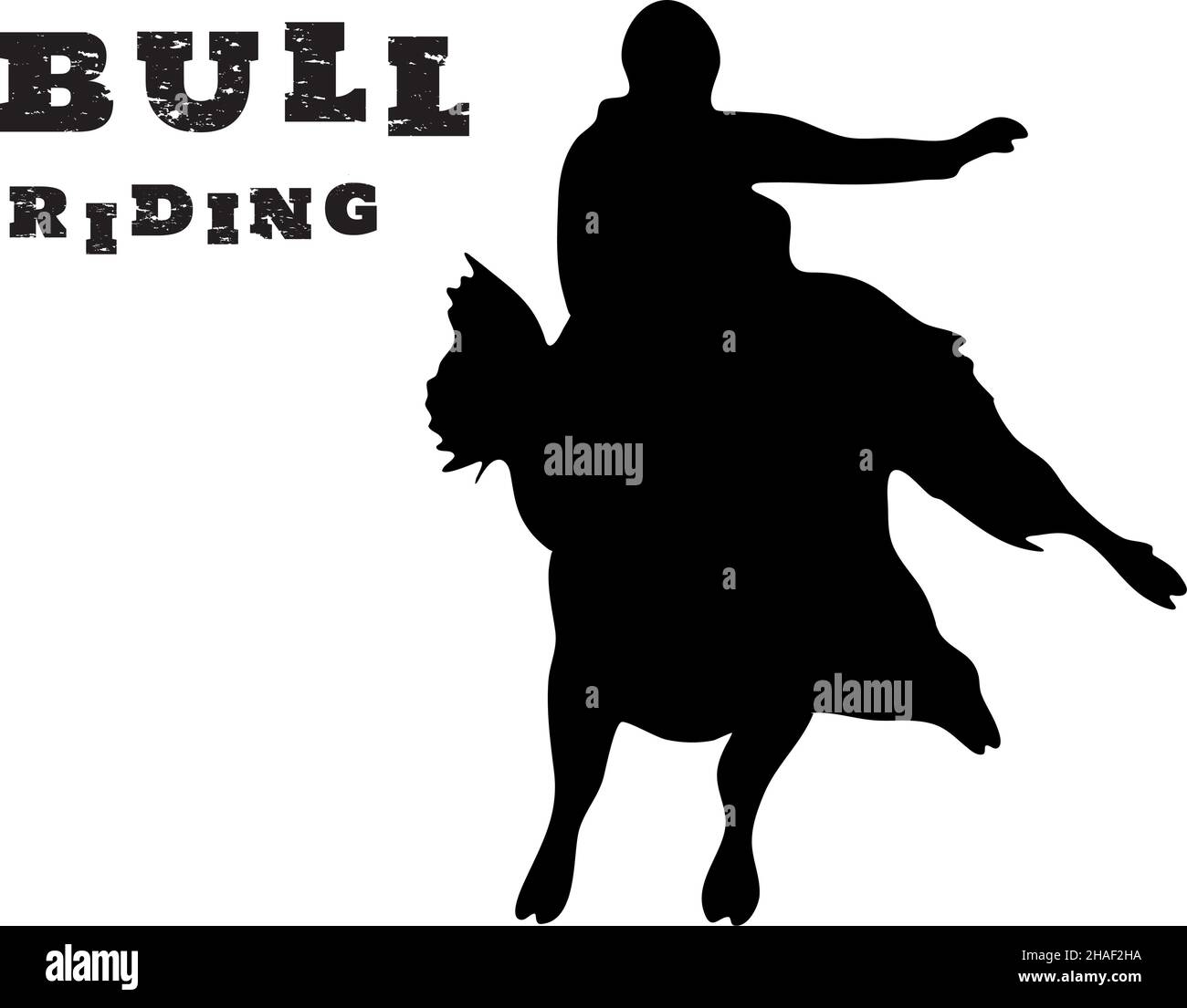 Bull riding vector hi-res stock photography and images - Alamy