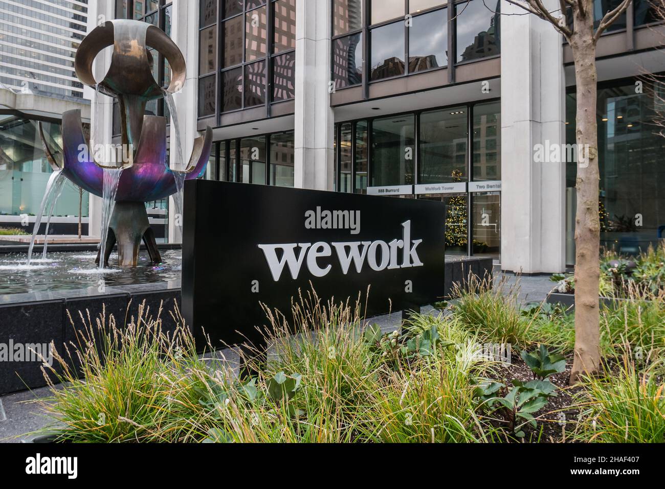 wework sign in vancouver downtown canada Stock Photo - Alamy