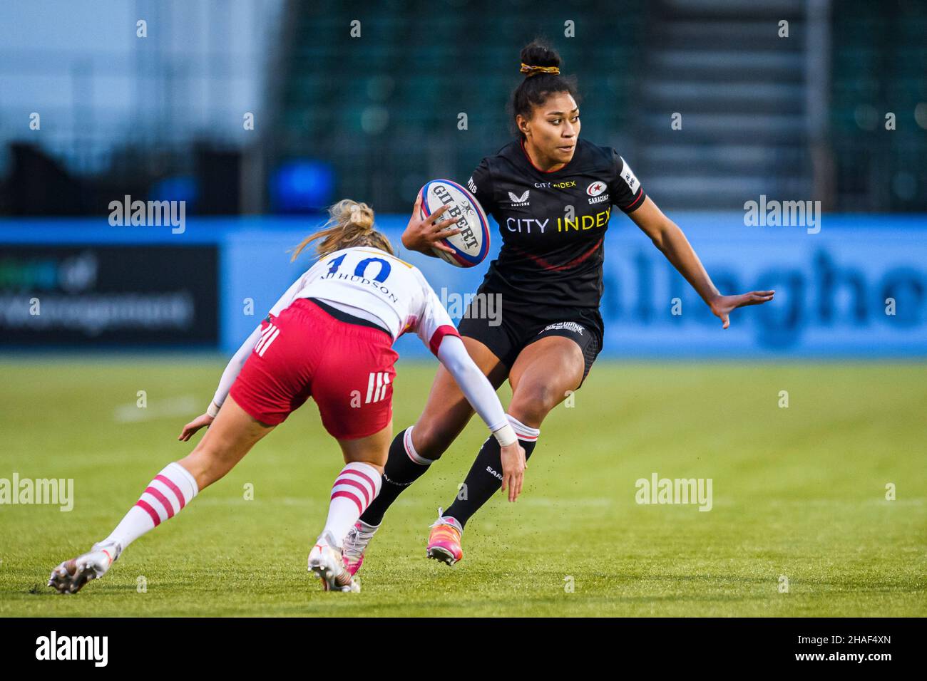 LONDON, UNITED KINGDOM. 12th, Dec 2021. Rachel Laqeretabua of Saracens ...