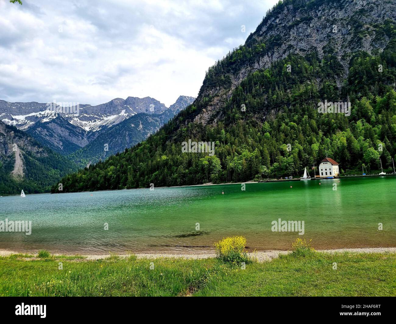 A beautiful shot of the Plansee Lake in Austria Stock Photo - Alamy
