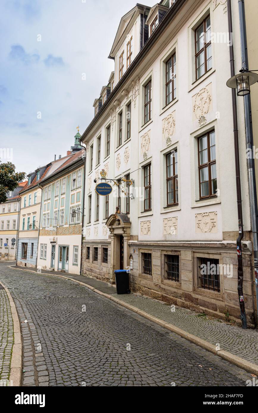 Street in the old town in Weimar, Thuringia, Germany Stock Photo - Alamy