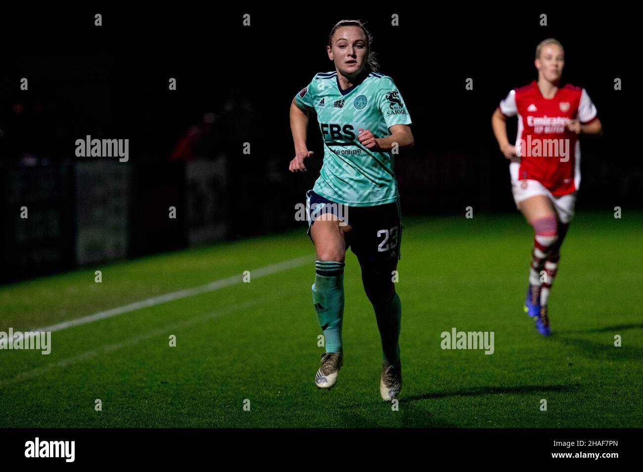 London, UK. 12th Dec, 2021. Jemma Purfield (23 Leicester City) during ...