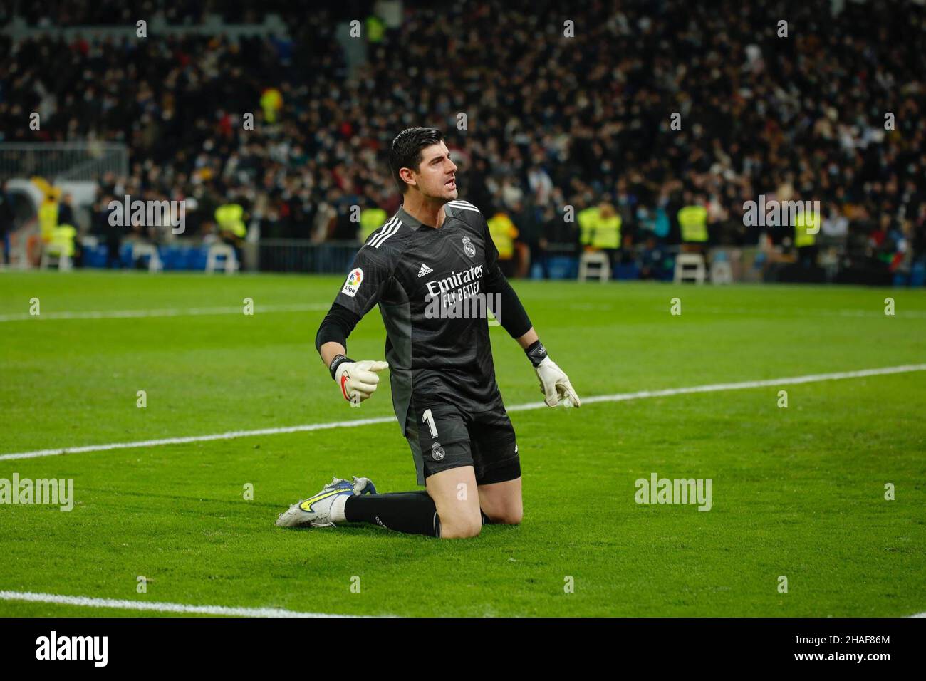 Madrid, Spain.12th December 2021: Thibaut Courtois, goalkeeper from ...