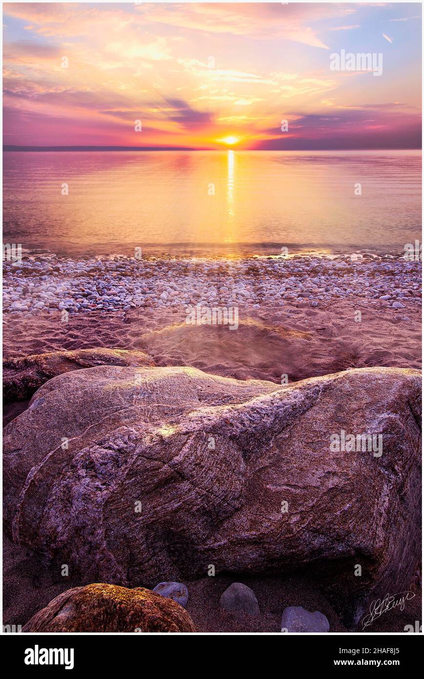 Stones and sunset Cut Out Stock Images & Pictures - Alamy