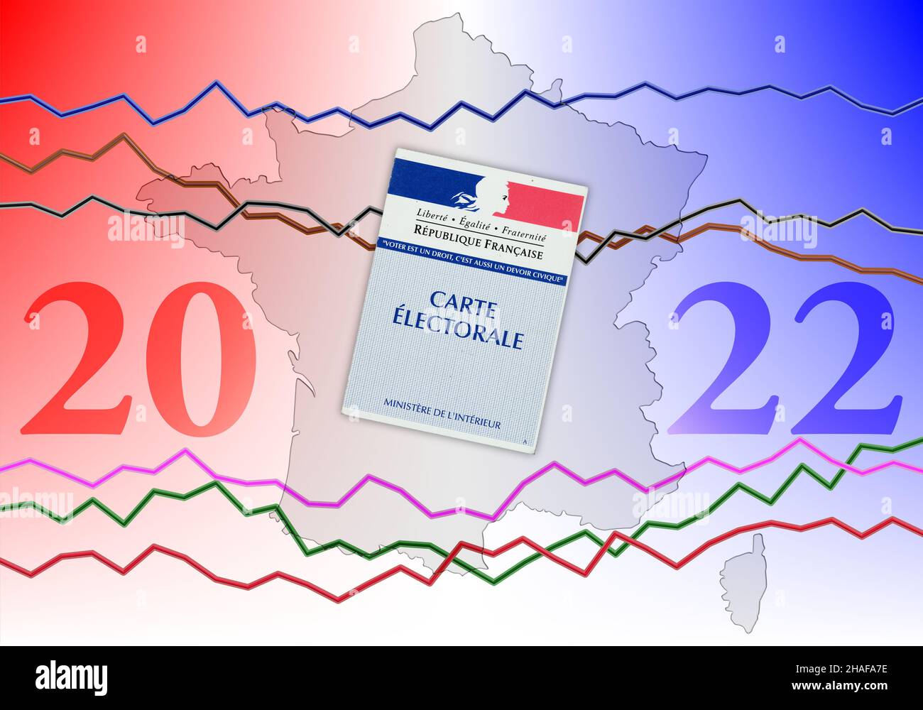 Illustration for French presidential elections 2022 Stock Photo - Alamy