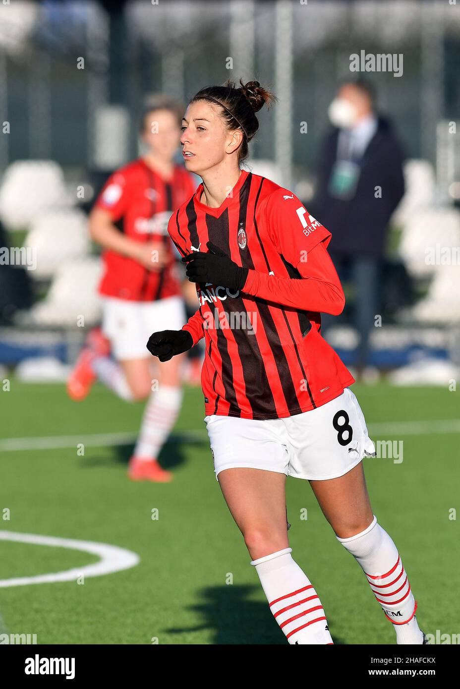 Greta Adami of AC Milan women in action during the 2021/2022 Women's ...