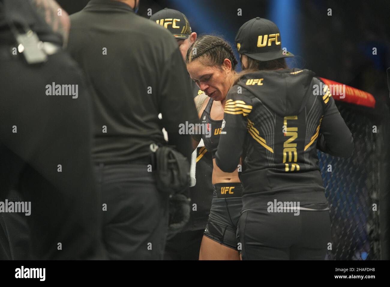 Las Vegas Nv December 11 Amanda Nunes Red Glove Tape And Julianna Pena Blue Glove Tape
